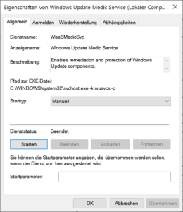 Windows Update Medic-Dienst in Windows 10 konfigurieren - Thomas knoefel