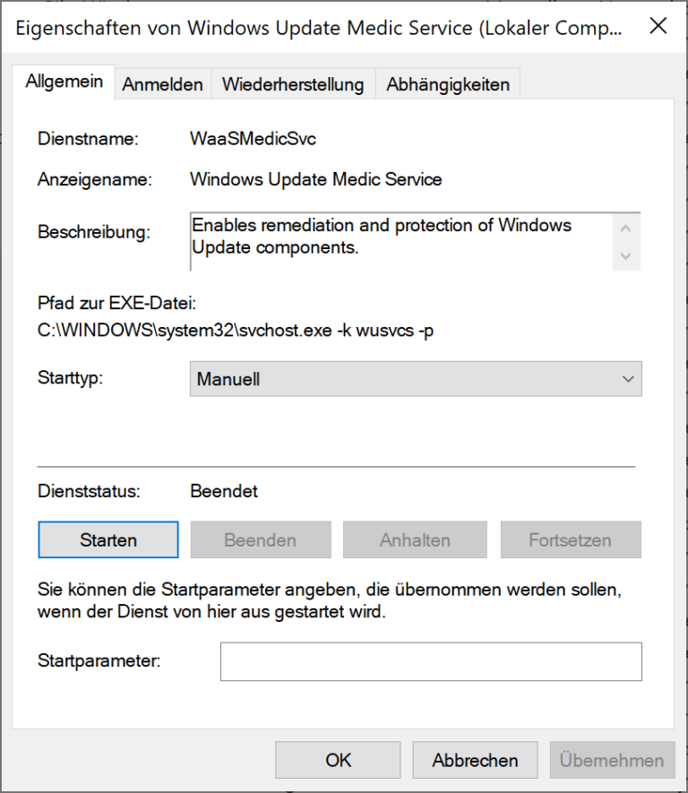 Windows Update Medic-Dienst in Windows 10 konfigurieren - Thomas knoefel